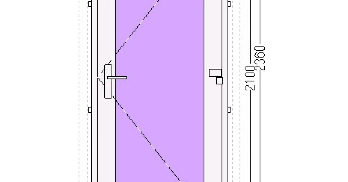 Door Z (opens inwards) PVC 900 x 2360 mm