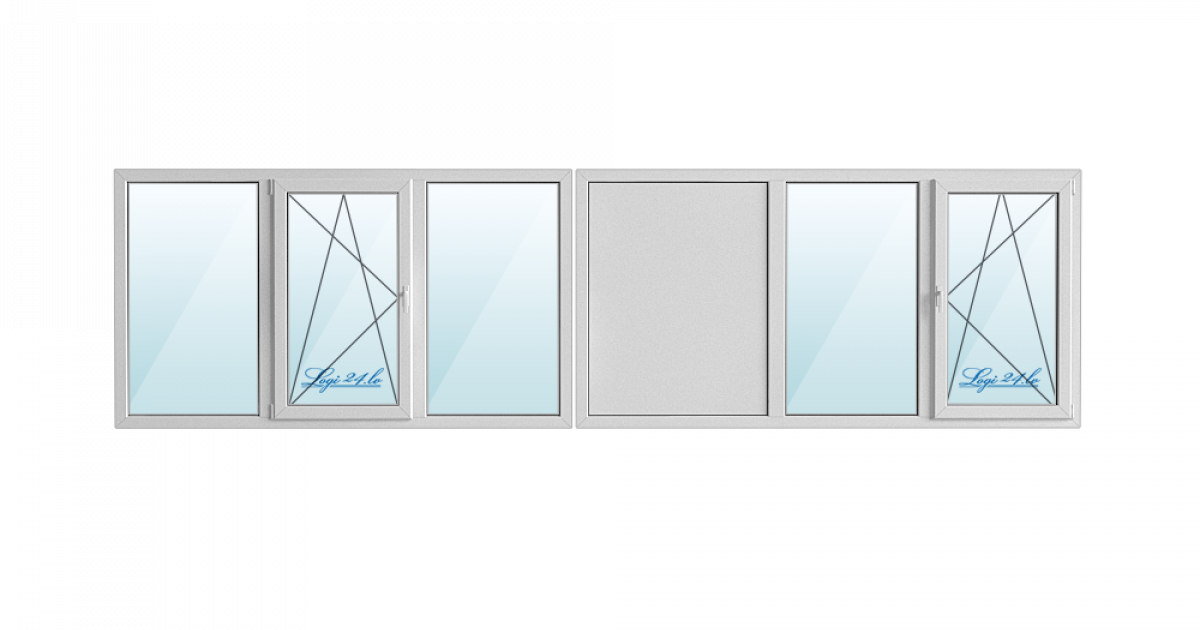 4900 x 1330 mm / Block 1 window and PVC panel